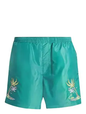 Casablanca Embroidery Swim Shorts - Green
