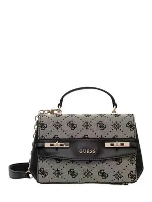 Guess Melinda Logo-print Tote Bag With Chain Detail - Neutrals