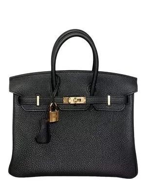 Hermès 2023 Birkin Calf Leather Handbag - Black