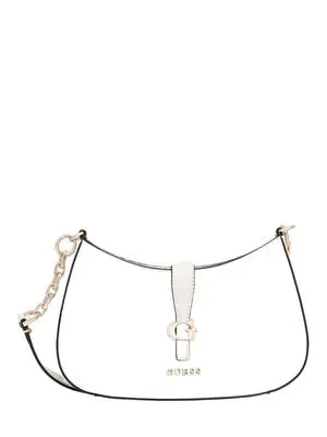 Guess Chain Detail Shoulder Bag - White