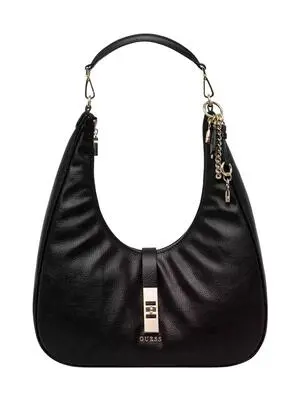 Guess Charm-detail Shoulder Bag - Black