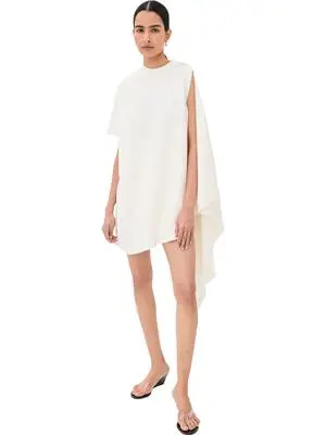 Coperni Draped Mini Dress - White