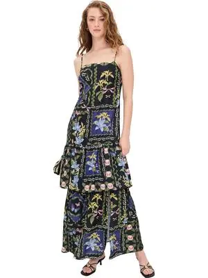 Misa Paulette Maxi Dress - Patchwork Butterfly