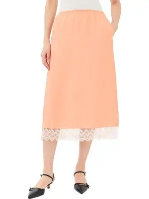 Simone Rocha Lace Trim Negligee Skirt - Clementine