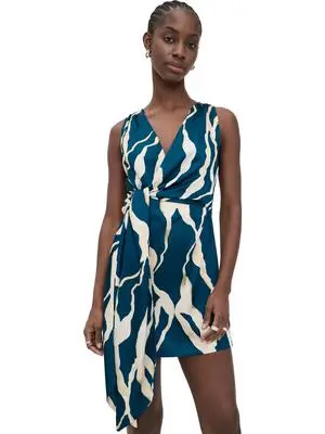Misa Sakina Mini Dress - Vertical Abstract