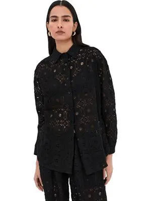 LE BOP Briar Lace Top - Black