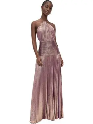 Retrofete Thalia Maxi Dress - Purple/gold