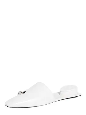 Tory Burch Pierced Mules - Bianco / Silver