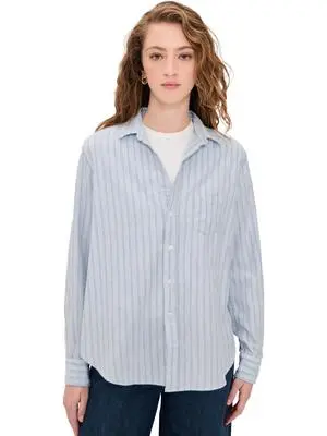 Frank & Eileen Relaxed Button-up Shirt - Blue Stripe