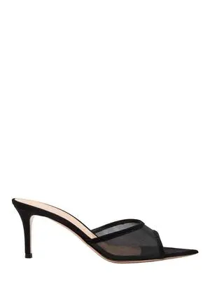 GIANVITO ROSSI Sienna 70 Suede Mules - Black