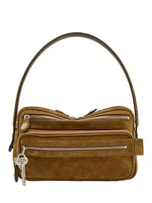 Acne Studios Camero Party Suede Shoulder Bag - Brown