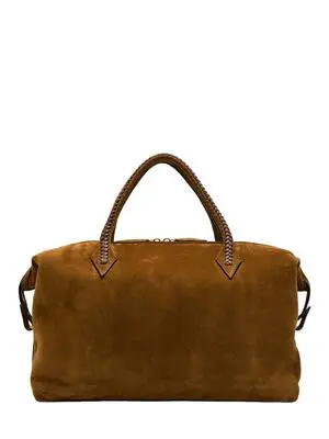 METIER Vérité City Suede Top Handle Bag - Tan