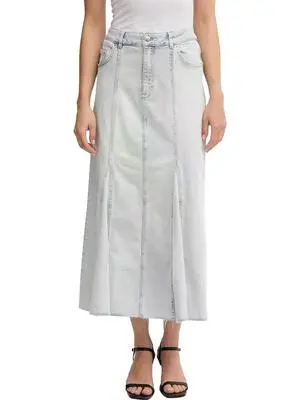 OUI Panelled Midi Skirt - Blue