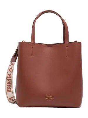 Bimba Y Lola Medium Leather Shoulder Bag - Nut