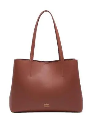 Bimba Y Lola Leather Shopper Bag - Nut