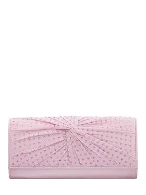 Nina Crystal Embellished Clutch - Icy Pink