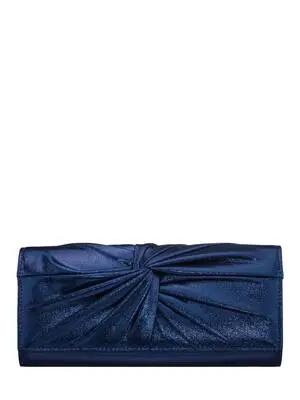 Nina Spirit Metallic Clutch - Navy