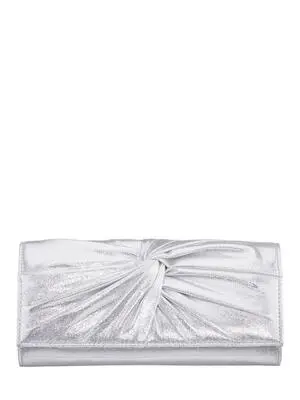 Nina Spirit Metallic Clutch - Silver