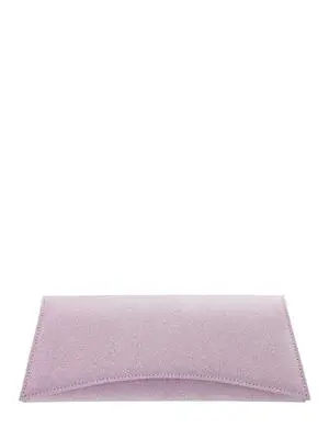 Nina Zoey Metallic Clutch - Icy Pink