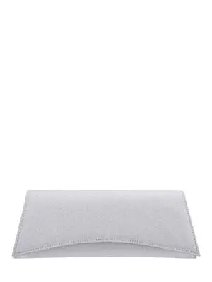 Nina Zoey Metallic Clutch - Silver