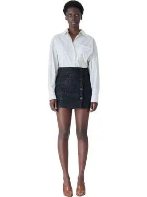 IRO PARIS Konia Tweed Mini Skirt - Shiny Black
