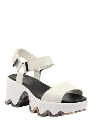 Sorel Kinetic™ Aura Ankle Strap Platform Sandal - Sea Salt/black 126