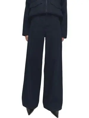 Mango High-waist Wide Leg Full-length Jeans - Open Blue