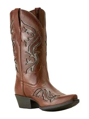 Ariat Heritage Bliss X Toe Western Boot - Dark Tan