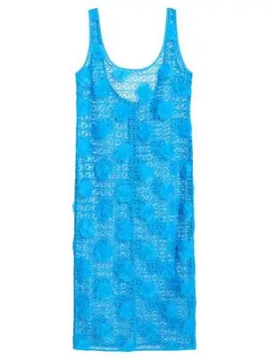 MILLY 3d Knit Mesh Cover-up Dress - Blue