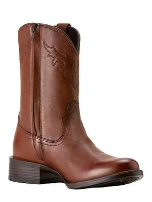 Ariat Sonoro Roper Toe Western Boot - Cinnamon Brown