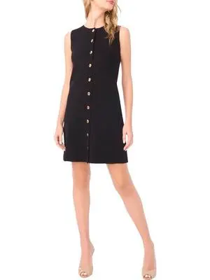 Ted Baker London Lois Sleeveless Button-up Minidress - Rich Black