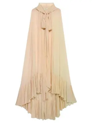 Blumarine Hooded Cape Dress - Neutrals