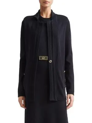 St. John Legacy Wool-blend Sweater Coat - Black