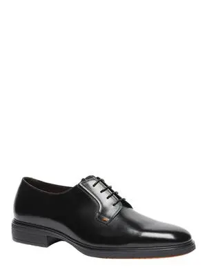 Santoni Plain Toe Oxford - Black