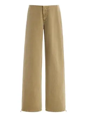 Still Here Sport Low-Rise Straight-Leg Jeans Brown