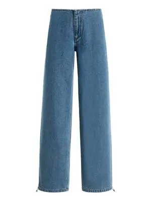 STILL HERE Sport Low-Rise Straight-Leg Jeans