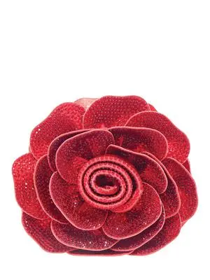 Judith Leiber Belle Soft Rose Clutch Red