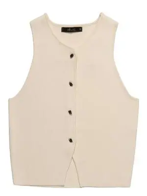 Deluc Ibiza Knit Vest - Ecru