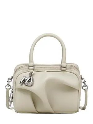 Marc Jacobs The Micro Bauletto Leather Top Handle Bag - Bone