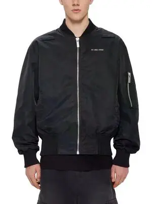 44 LABEL GROUP Zipped Bomber Jacket - Black