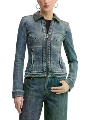 Miss Sixty Zipped Denim Jacket - Blue