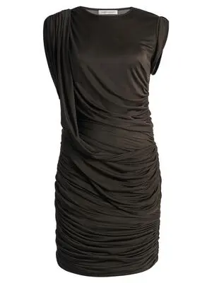 Christopher Esber Verve Twisted Georgette Mini Dress - Grey