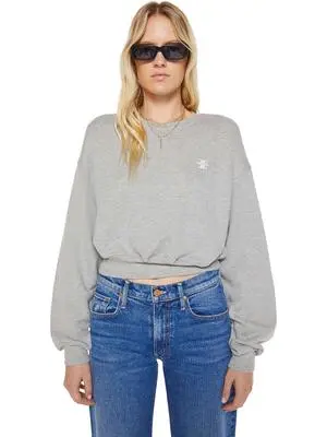 Eterne Terne Cropped Crewneck Sweatshirt - Grey