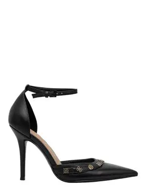Guess Ankle Strap Embellished Pumps - Black