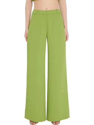 Amanda Uprichard Saddler Wide Leg Pants - Palmetto