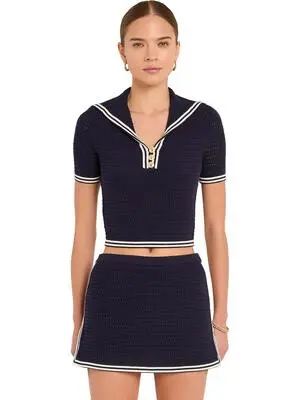 AMANDA UPRICHARD Monique Short Sleeve Knit Top