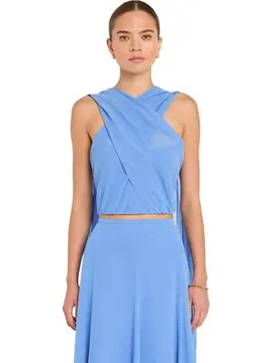 Amanda Uprichard Monterey Wrap Top - Atlantic