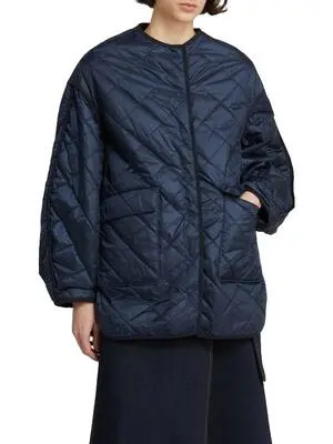 MM BY MAX MARA Spiga Collarless Quilted Jacket - Ultramarine