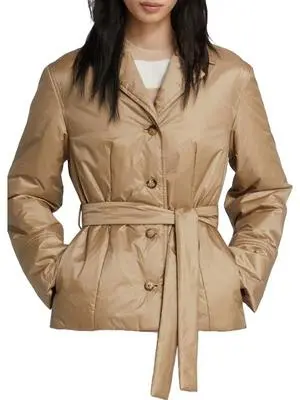 MM BY MAX MARA Sequoia Insulated Belted Jacket - Beige