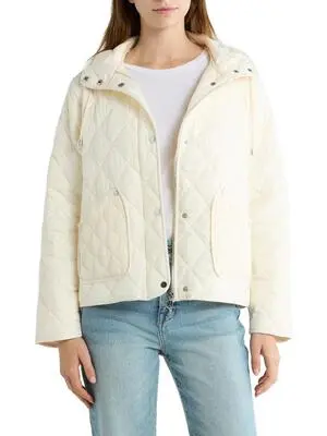 Bernardo Diamond Quilted Jacket With Removable Hood - Vanila Ice